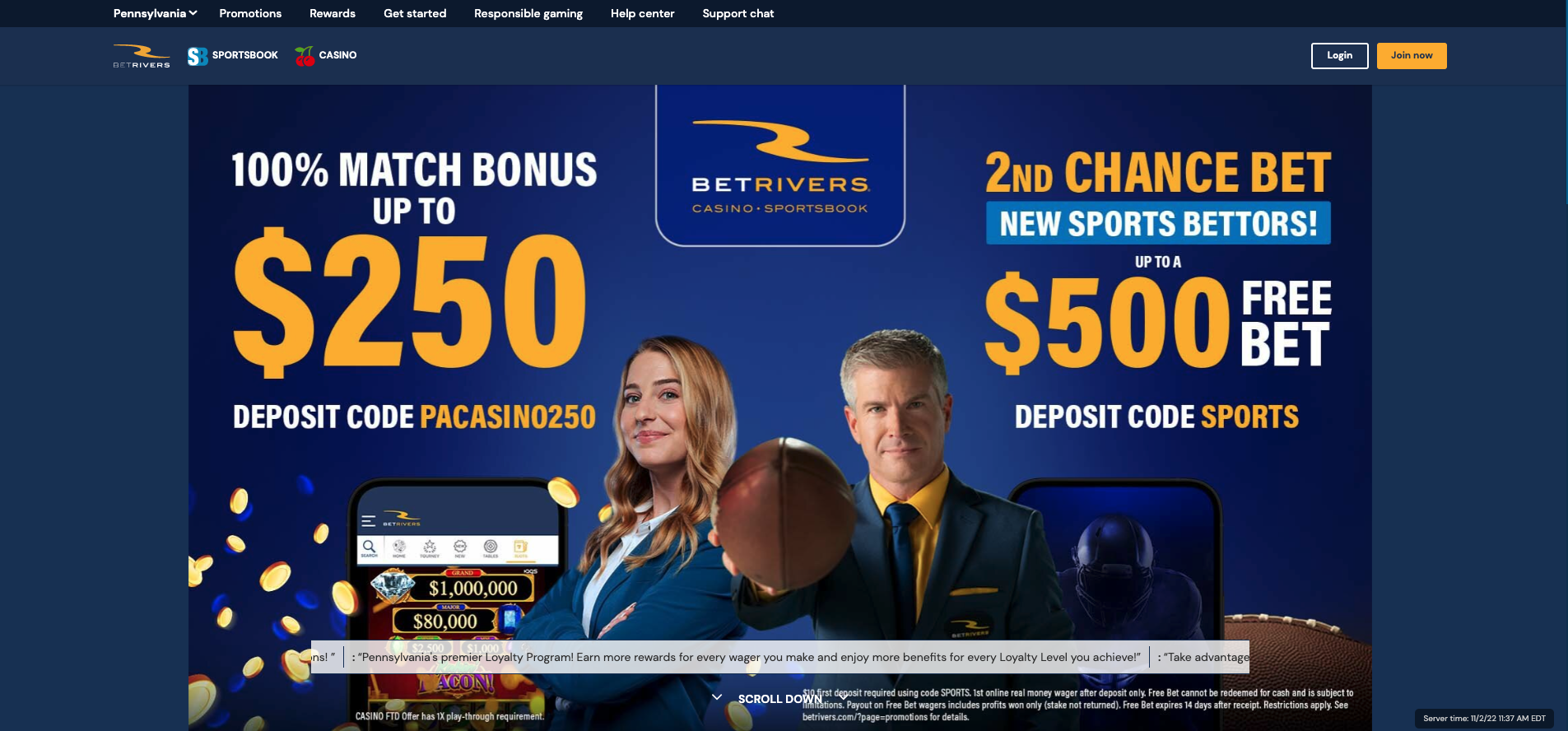 BetRivers Casino | Super Free Bets PA